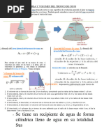 Área y Volumen de Tronco de Cono o Cono Truncado | PDF