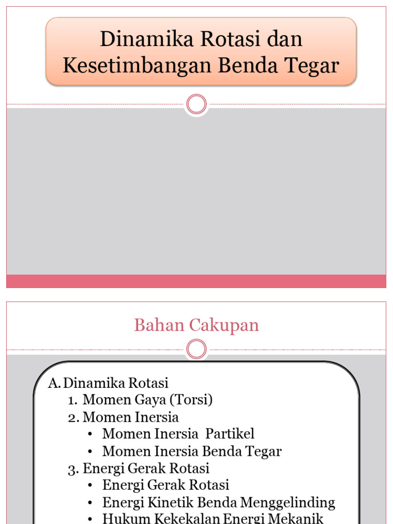Kesetimbangan Benda Tegar | PDF