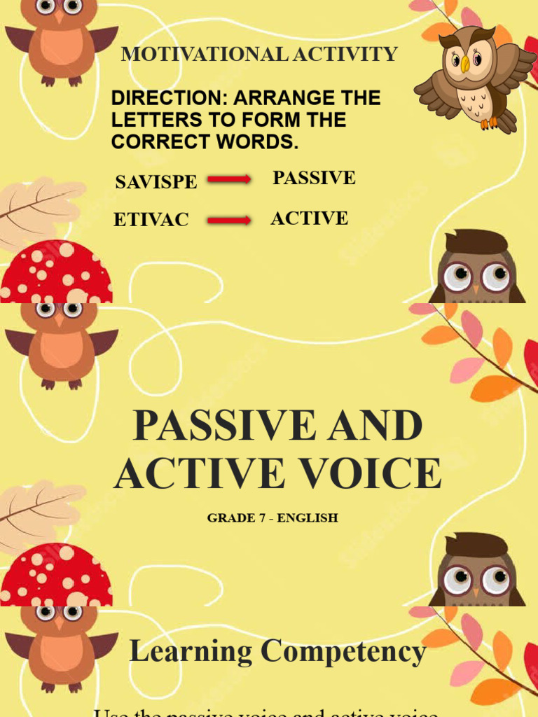 Lesson 3 Passive and Active Voice | PDF | Verb | Subject (Grammar)