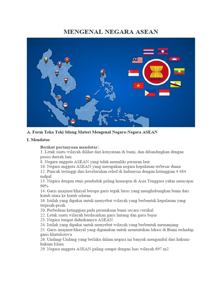 Mengenal Negara-Negara ASEAN dan TTS | PDF