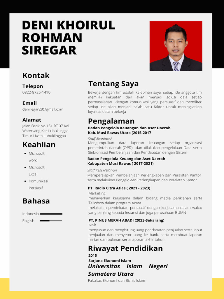 Cv Deni Siregar_merged | PDF