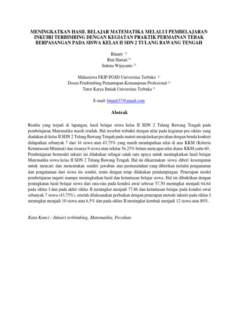 TUGAS 3 DRAF KARYA ILMIAH - BINARTI Revisi | PDF