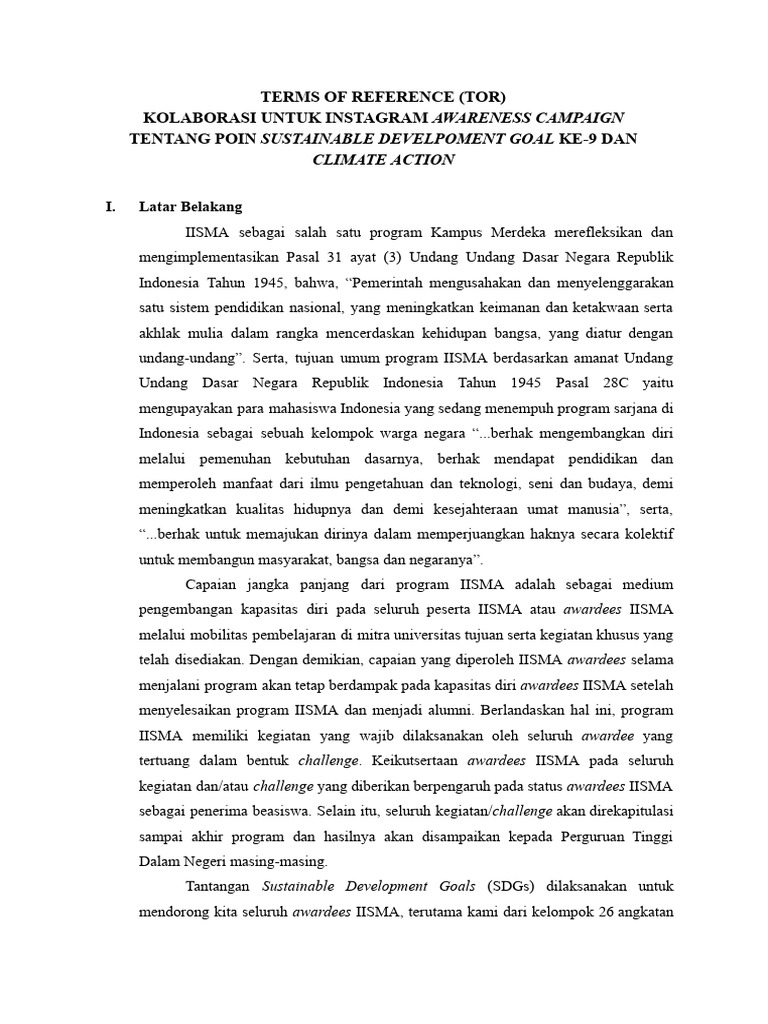 ToR SDGs Challenge - Merged | PDF | Sains & Matematika