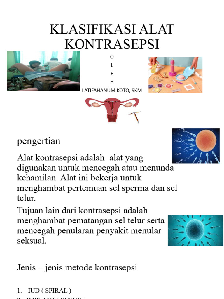 Klasifikasi Alat Kontrasepsi | PDF