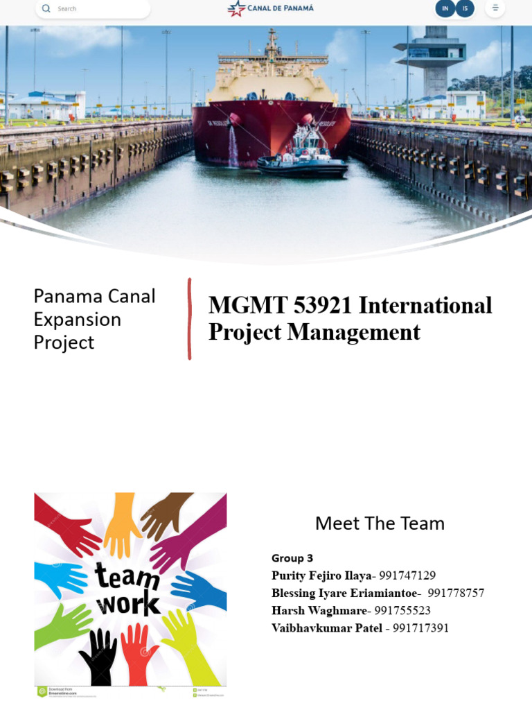 Panama Canal Expansion Project Presentation | PDF | Panama Canal ...