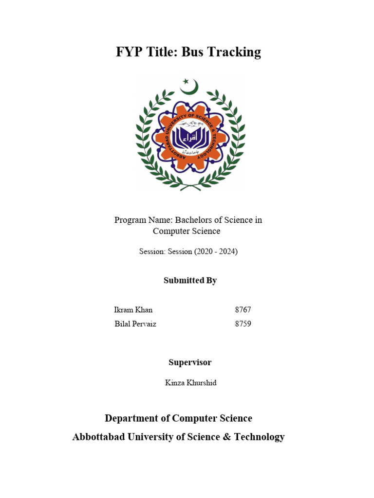 Ikram Khan - Bilal Pervaiz - 8767-8759 - Bus Tracking Application - V1 ...