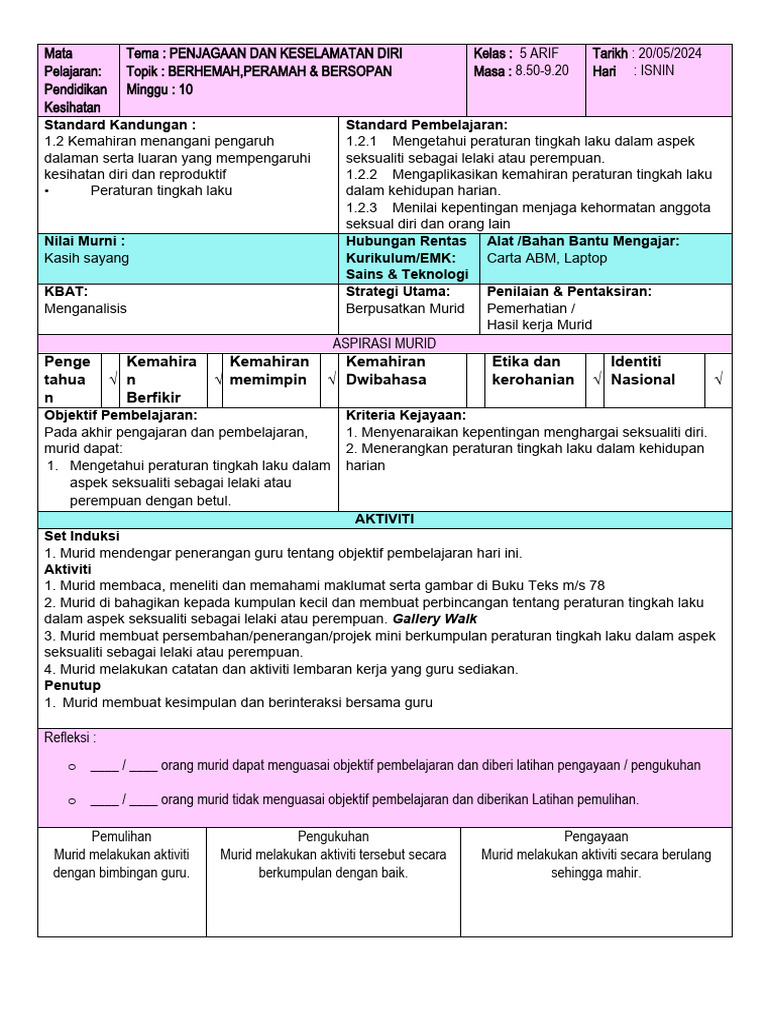 RPH NEW Minggu 11 | PDF | Sains & Matematika