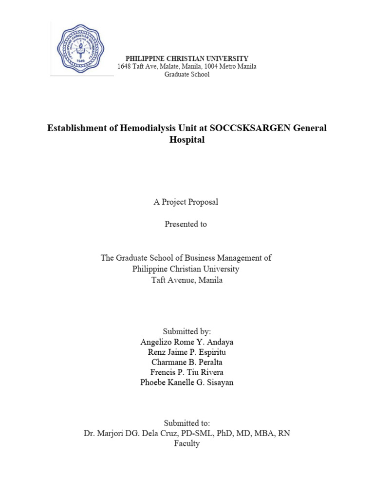Group 3 Final Project Proposal Pdf Hemodialysis Health Care