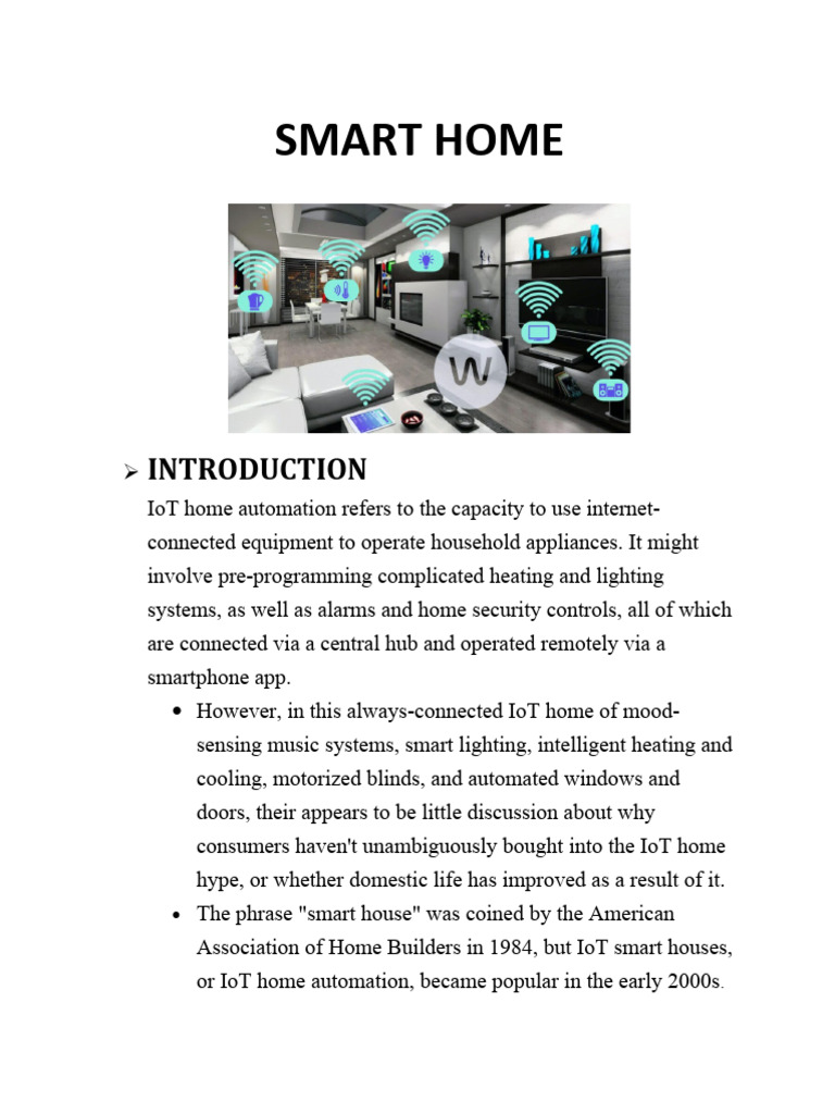 Iot Smarthome | PDF | Home Automation | Internet Of Things