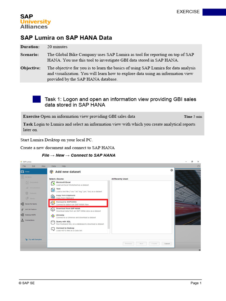 01 - Introduction - To - SAP HANA - Chapter - 2 - Reporting - Exercise ...