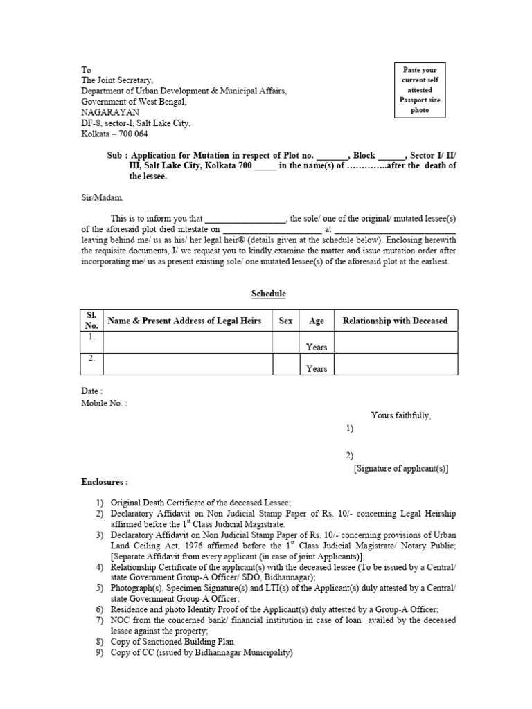 Mutation Without Probated Will | PDF | Affidavit | Private Law