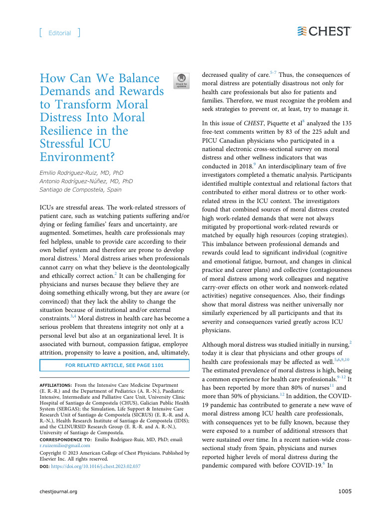 How Can We Balance Demands and Rewards To Transfor | PDF | Nursing ...
