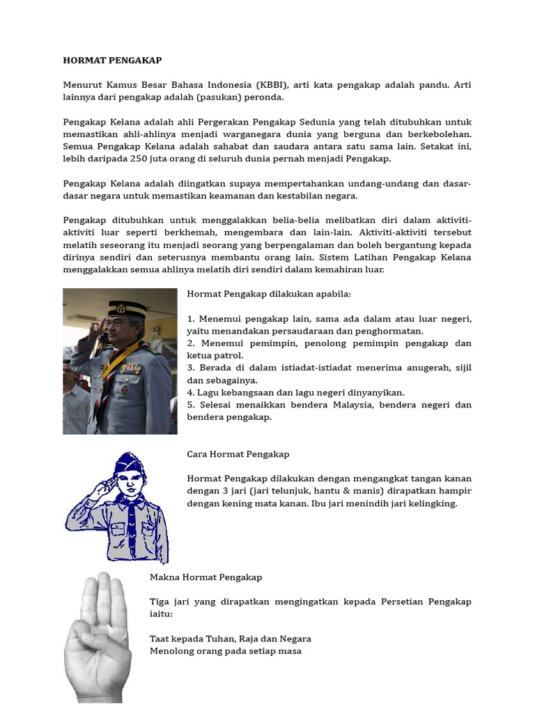 Hormat Pengakap | PDF