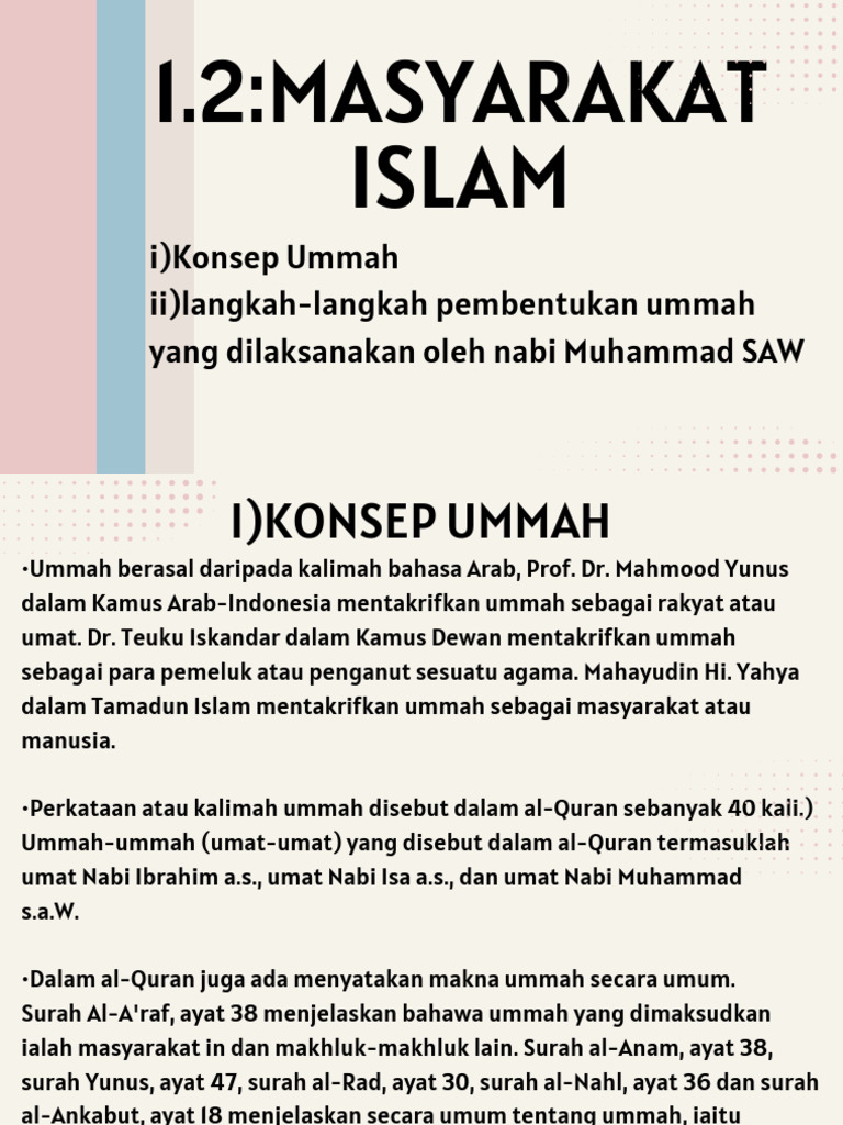 Konsep Ummah dalam Islam | PDF | Agama & Spiritualitas