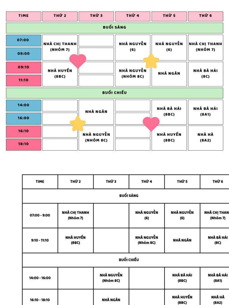 White Grey Minimalist Simple Weekly Class Schedule-4 | PDF
