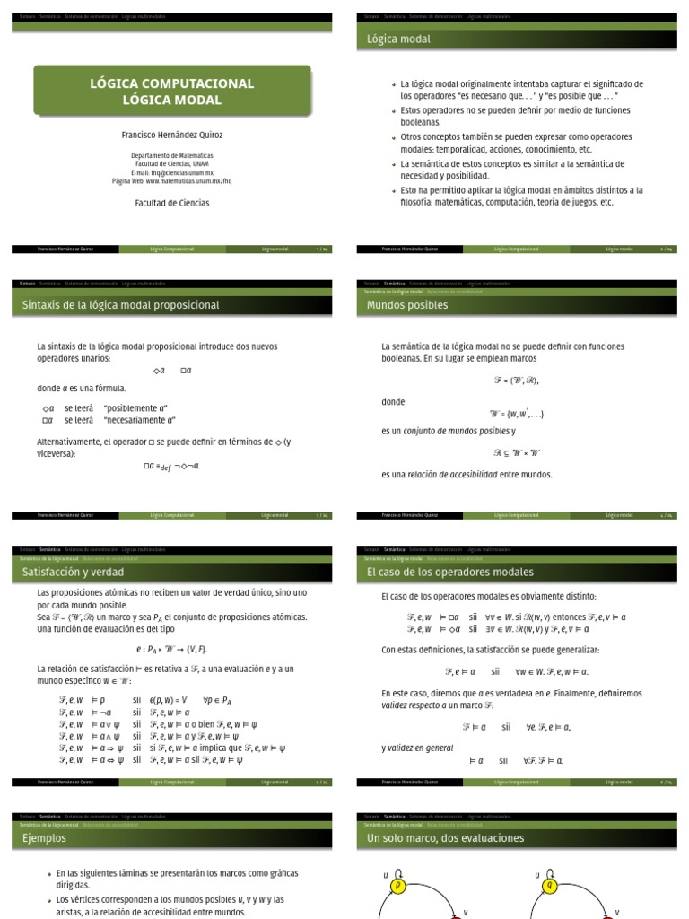 Lógica Modal: Sintaxis y Semántica | PDF | Lógica modal | Lógica