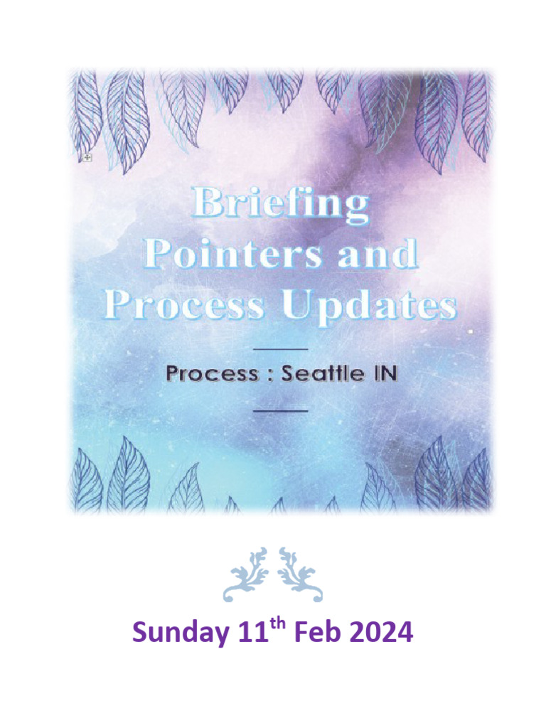 Briefing Huddle Doc 11th Feb 2024 | PDF