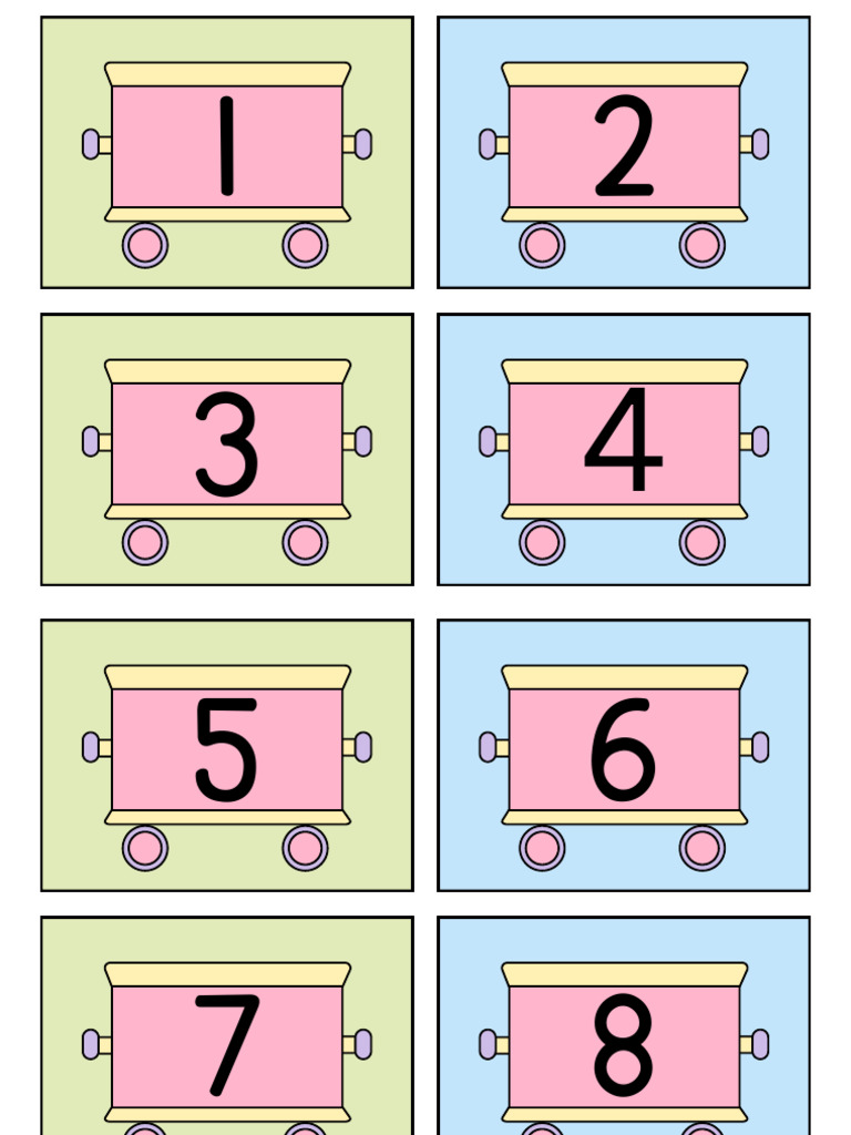 Colorful Fun Math Number Flashcards | PDF