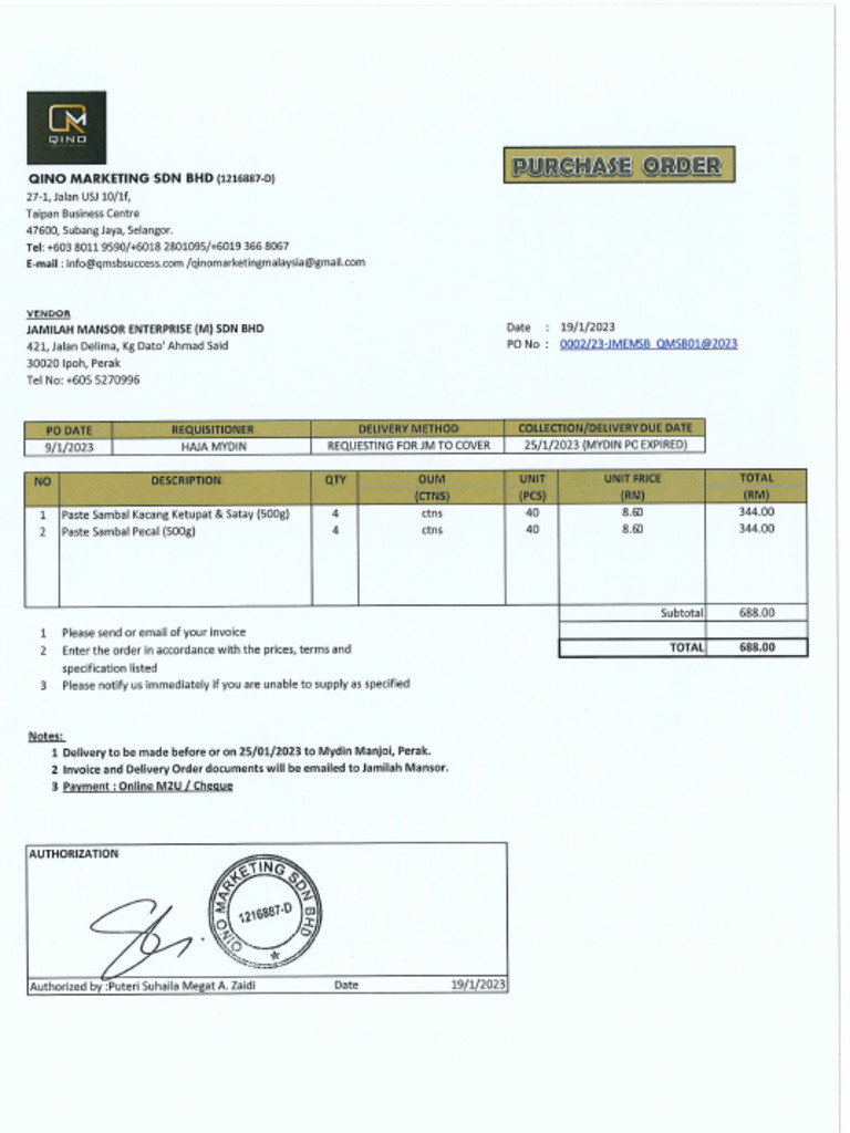 Po JM 0002 2023 | PDF