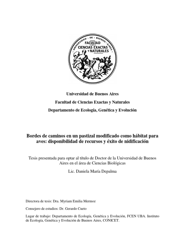 Tesis n6823 Depalma | PDF | Biodiversidad | Agricultura