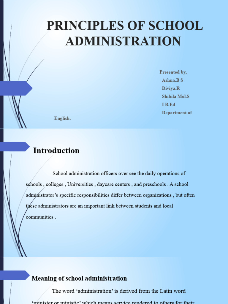 Principles of School Administration | PDF | Teachers | Social Psychology