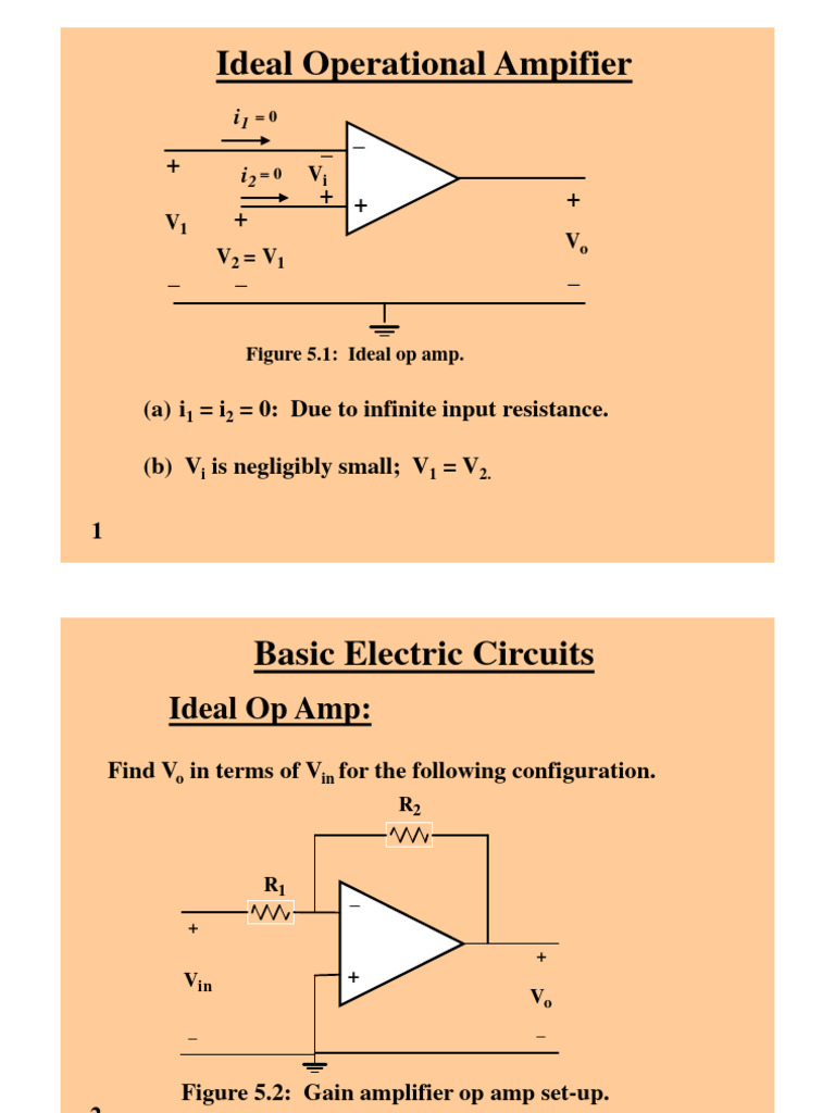 5-Ideal Op Amp | PDF | Operational Amplifier | Amplifier