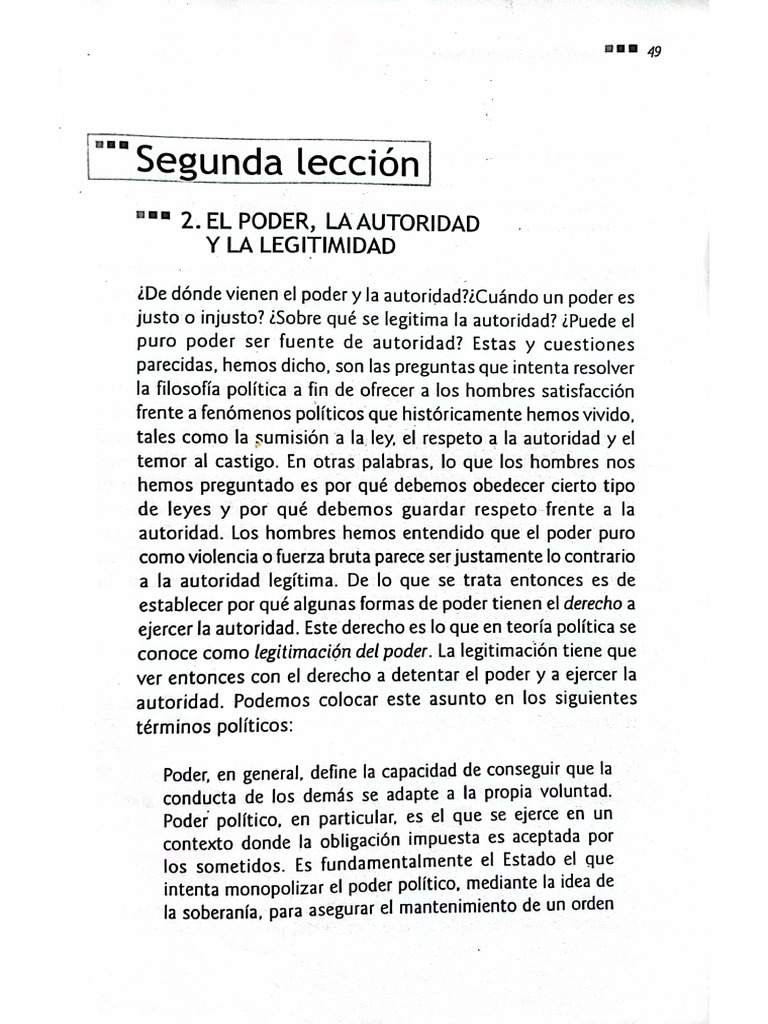 Poder Autoridad Legitimidad | PDF