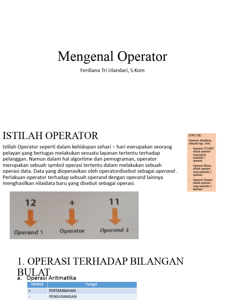 Mengenal Operator | PDF