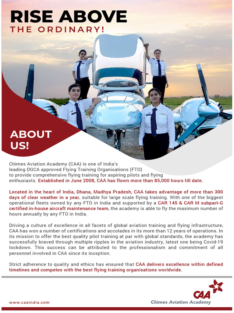 CAA Brochure 2021 | PDF | Aviation | Aircraft