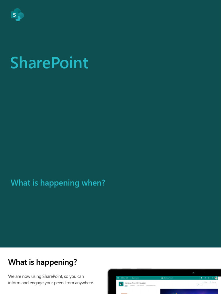 SharePoint Training Presentation | PDF | Share Point | Microsoft Office