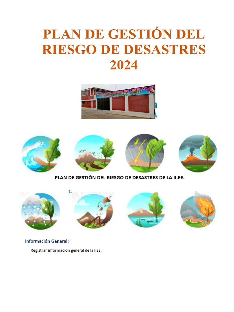 Plan de GRD 2024 Teresa de Lisieux NUEVO | PDF | Radiación | Relámpago