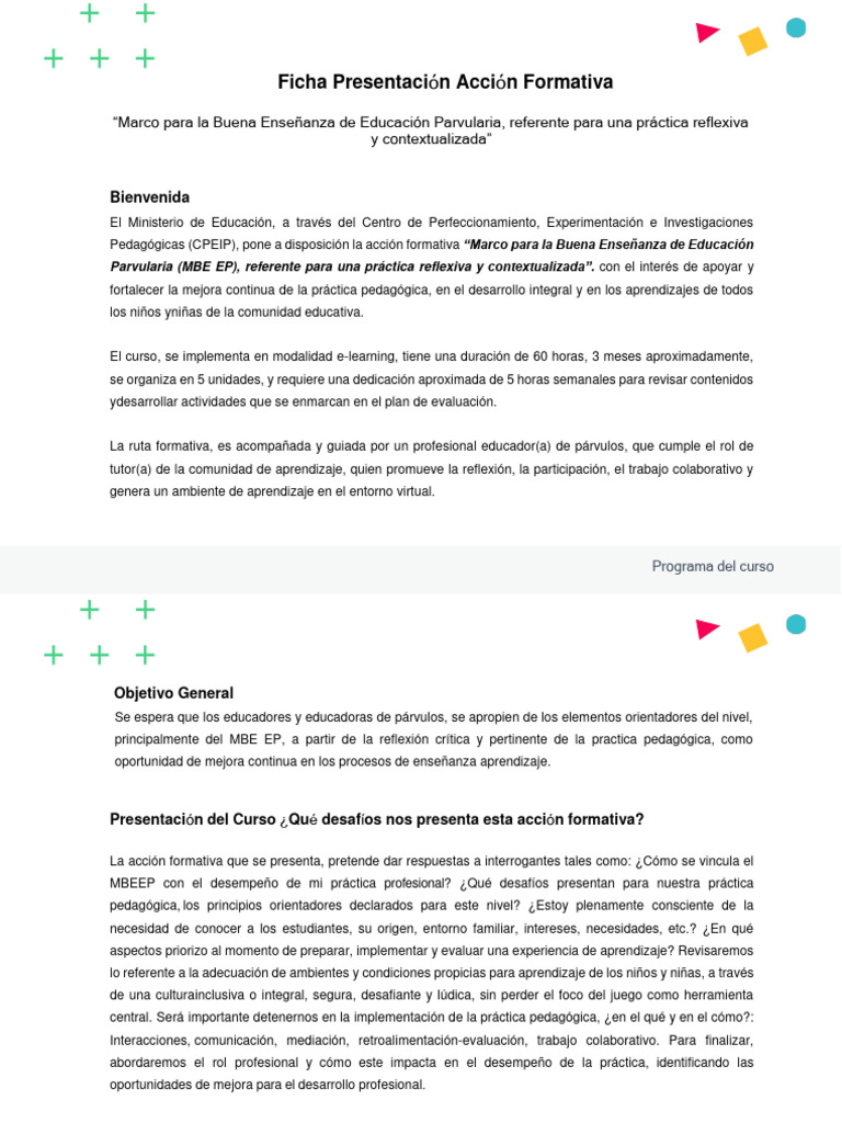 Presentación Curso Elearning MBE EP | PDF | Enseñando | Educación de la ...