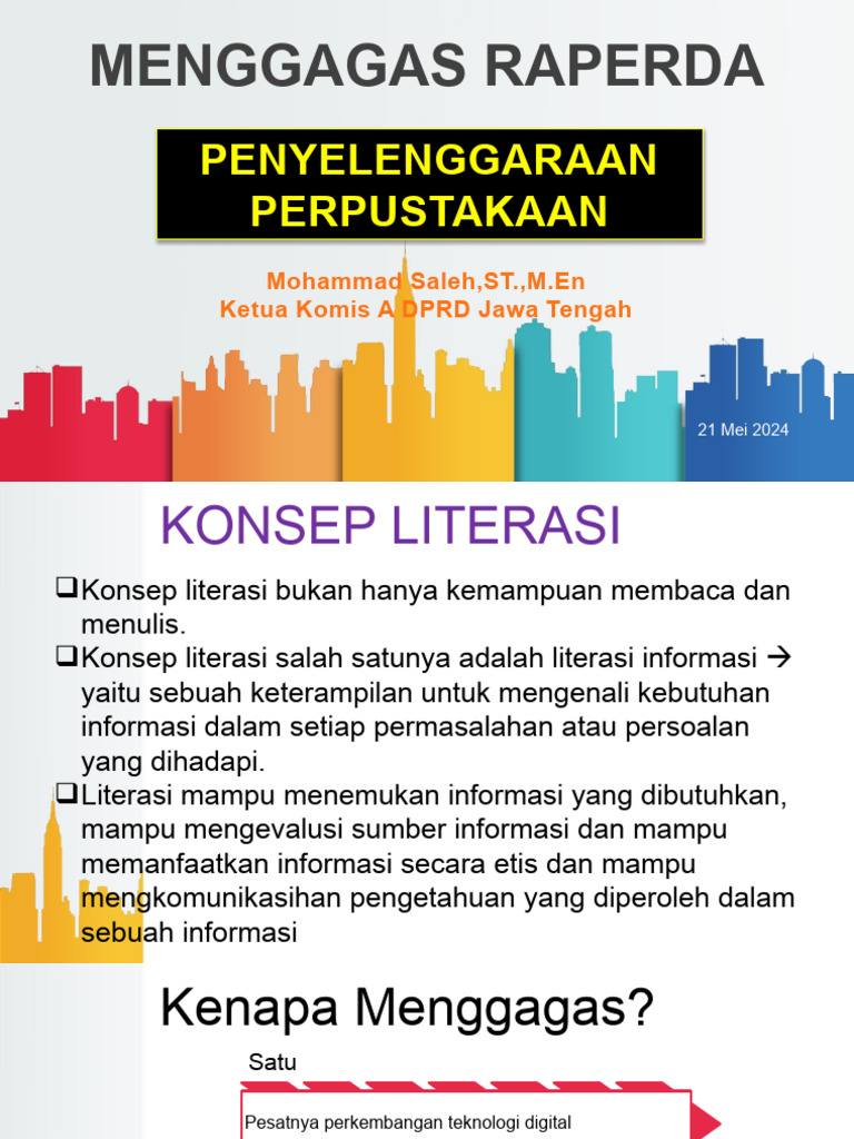 Menggagas Raperda Perpustakaan 21 Mei 2024 | PDF | Ilmu Sosial | Agama & Spiritualitas