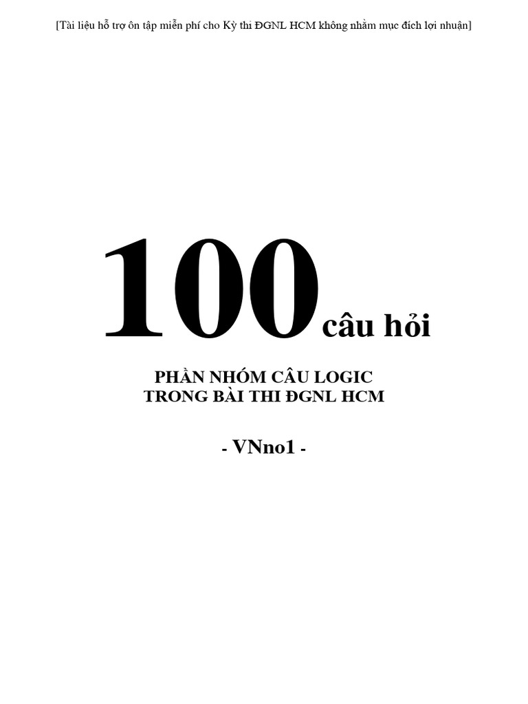 100 Câu Logic Final 8 | PDF