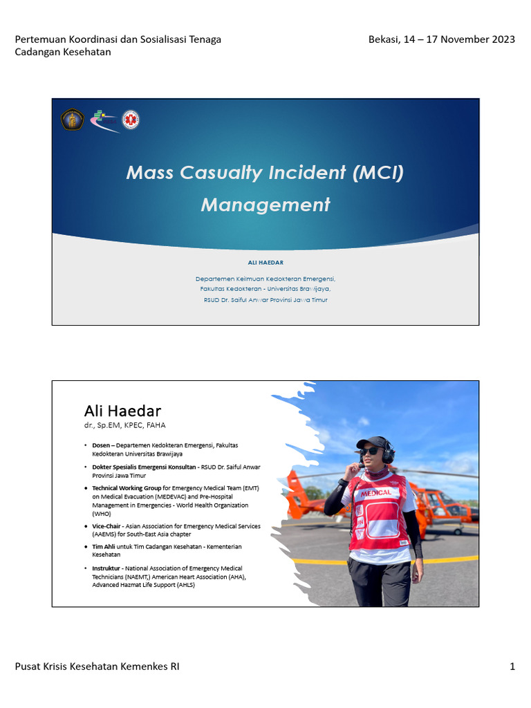 Mass Casualty Incident (MCI) Management | PDF