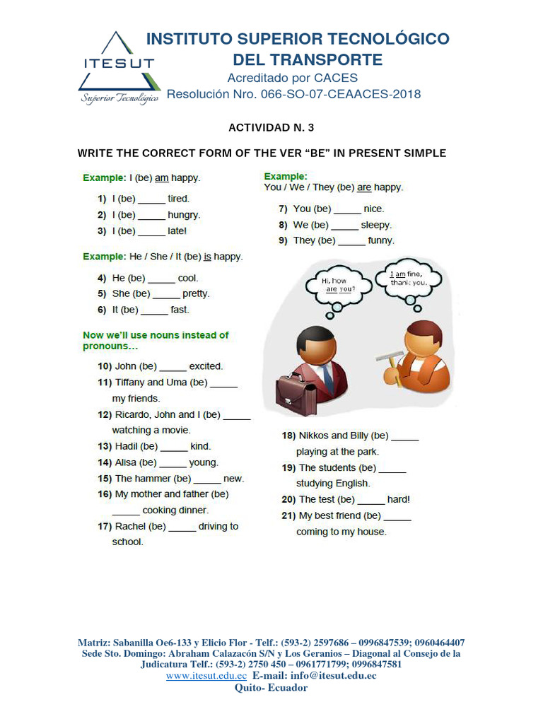 Tarea Ingles Basico | PDF