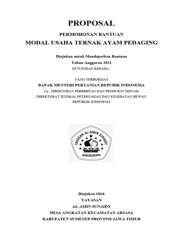 Proposal Ayam Pedaging | PDF