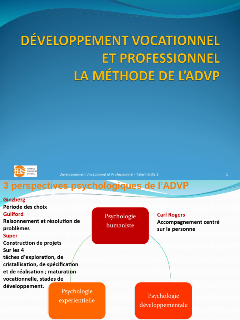 Developpement Vocationnel Et Professionnel Talent Skills 1 Fbs | PDF ...