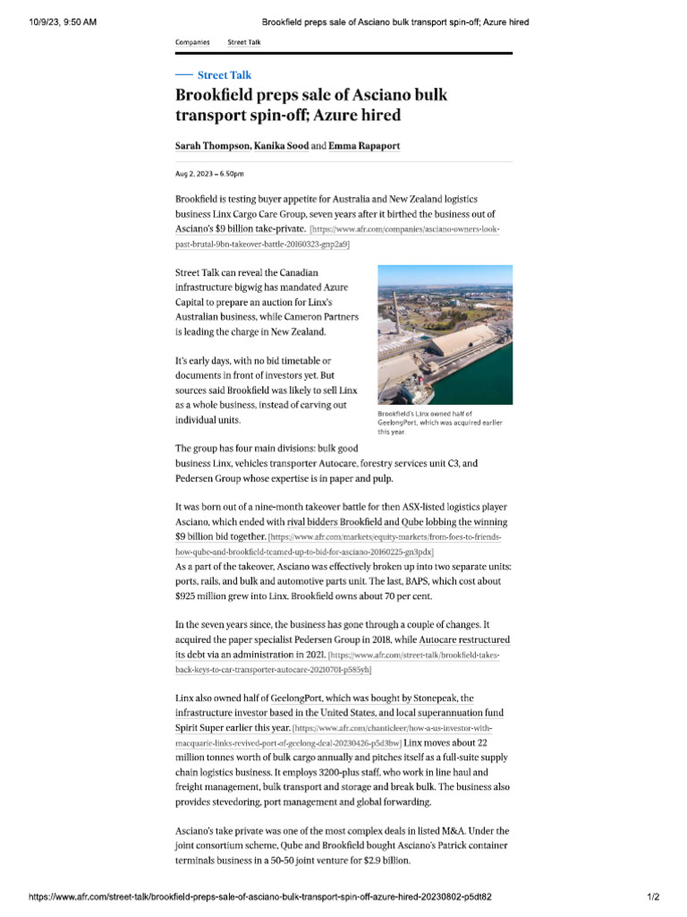 Linx Cargo Care Group | PDF