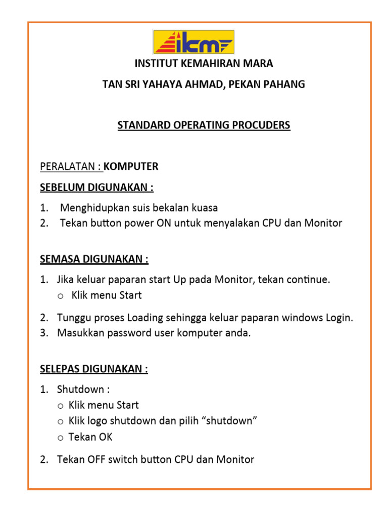 Sop Komputer | PDF