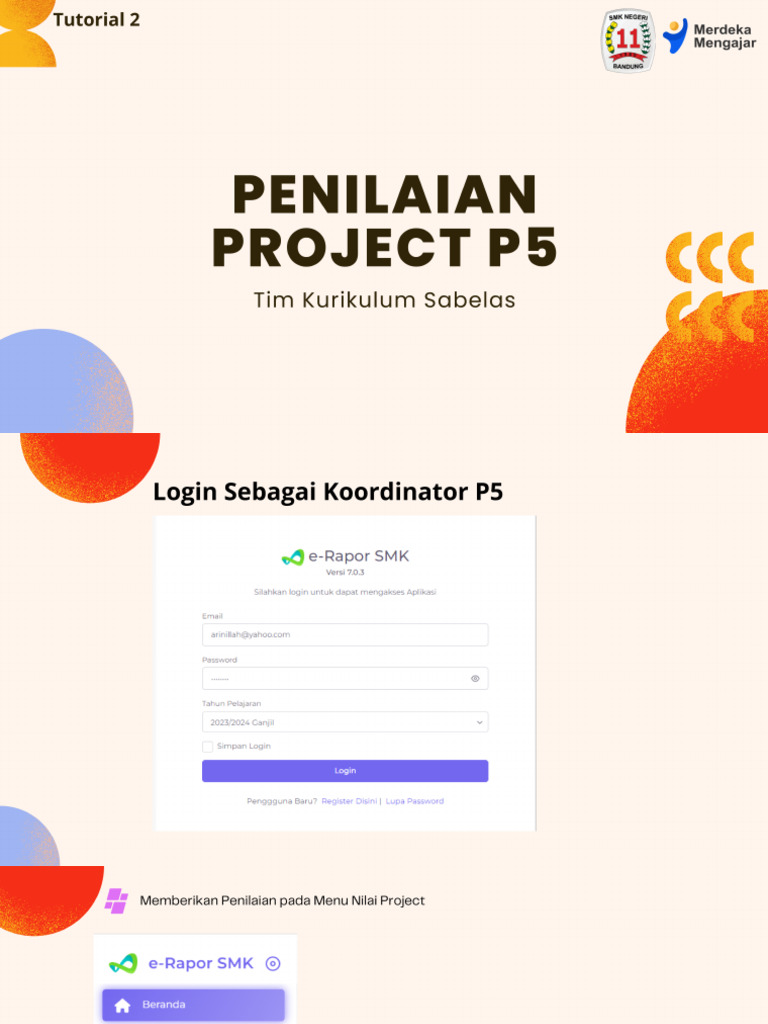 Tutorial 2 - Memberikan Penilaian Pada Rapor P5 | PDF