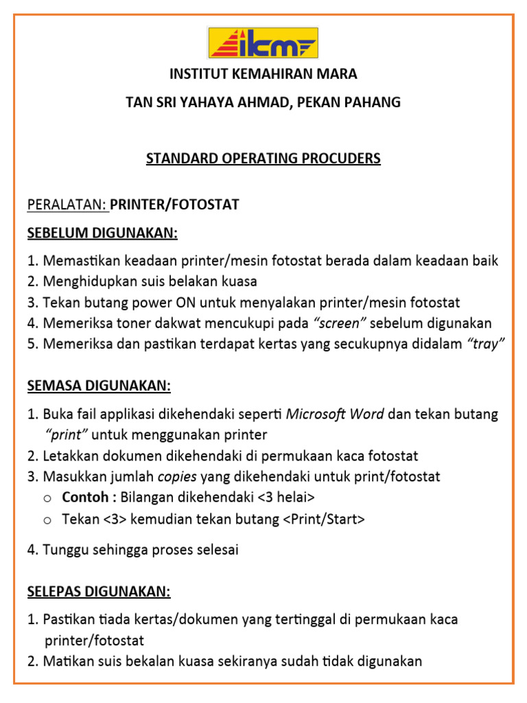 Sop Printer | PDF