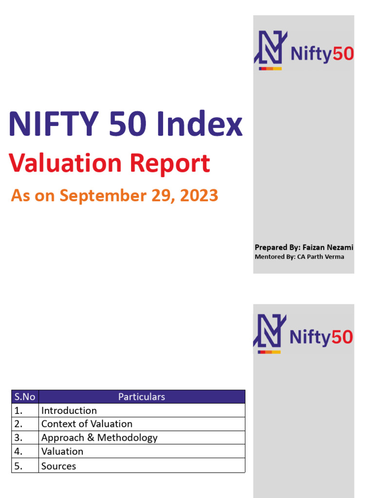 NIFTY 50 Index Valaution Report 1696223130 | PDF | Valuation (Finance) | Beta (Finance)