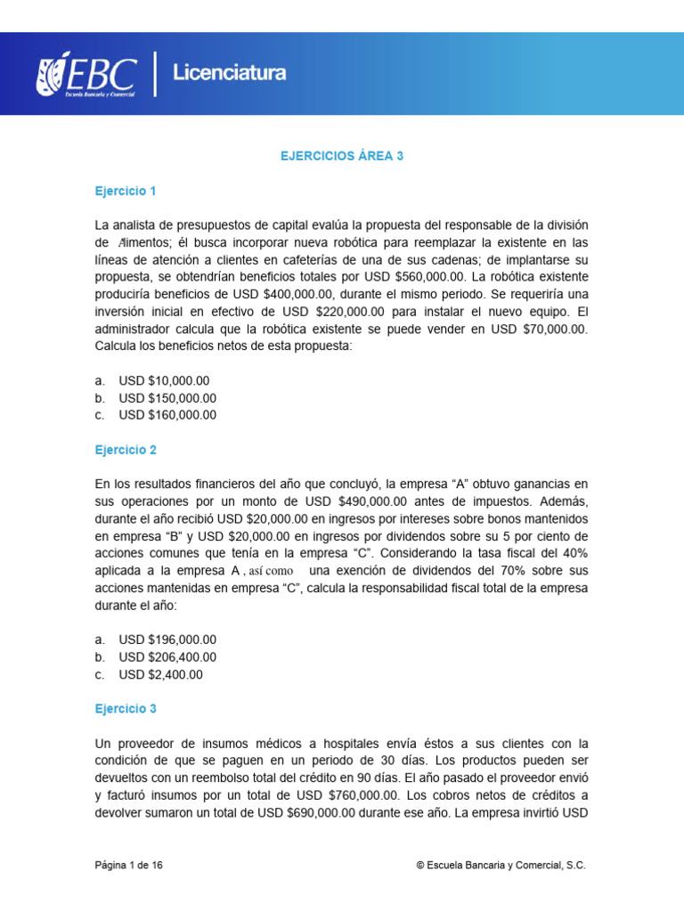 Ejercicios A3 | PDF | Compartir (Finanzas) | Business