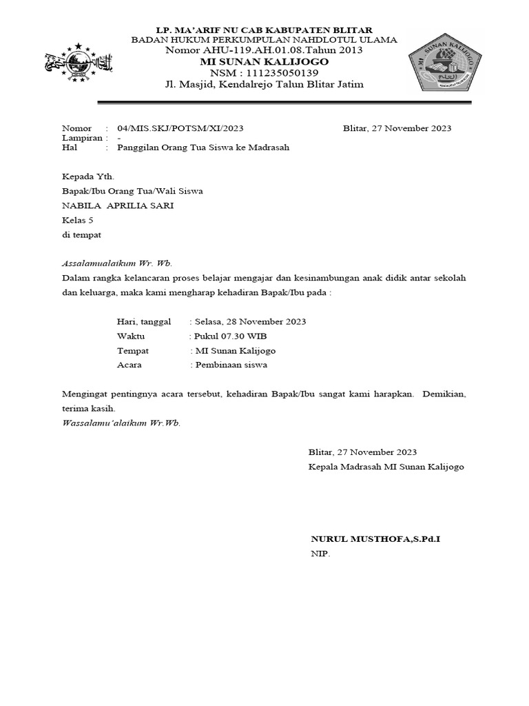4-6-surat-panggilan-orang-tua-siswa (1) | PDF 4-6-surat-panggilan-orang-tua-siswa (1) | PDF