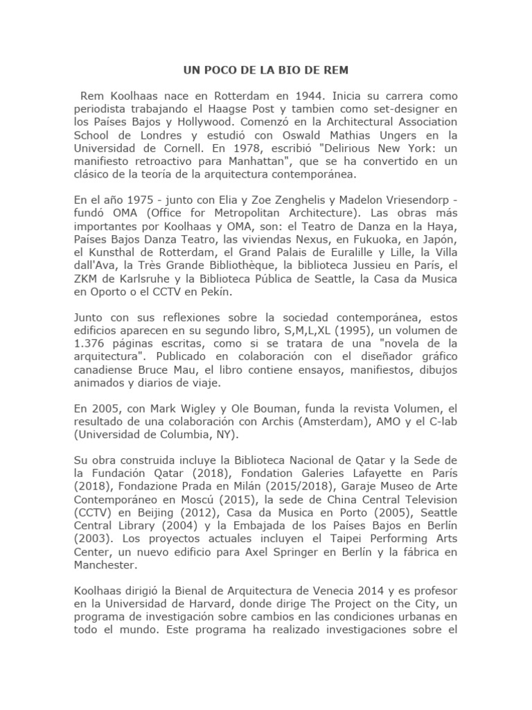 Un Poco de La Bio de Rem | PDF