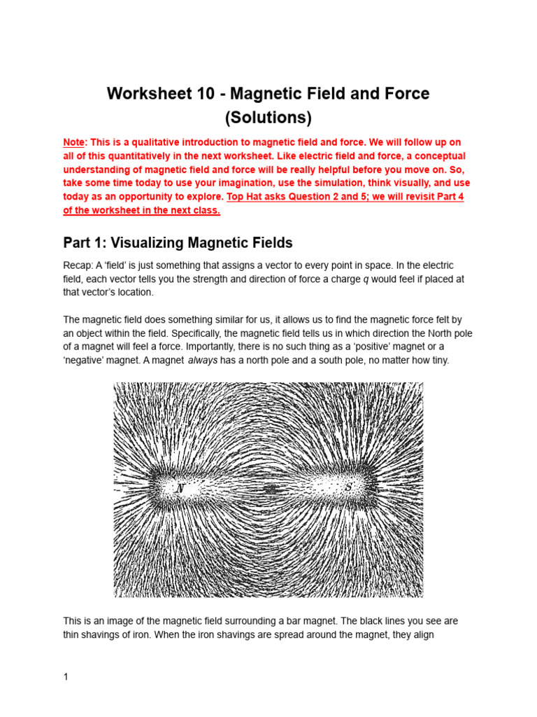 10 Magnetic Field Solutions 1 | PDF | Magnetic Field | Force