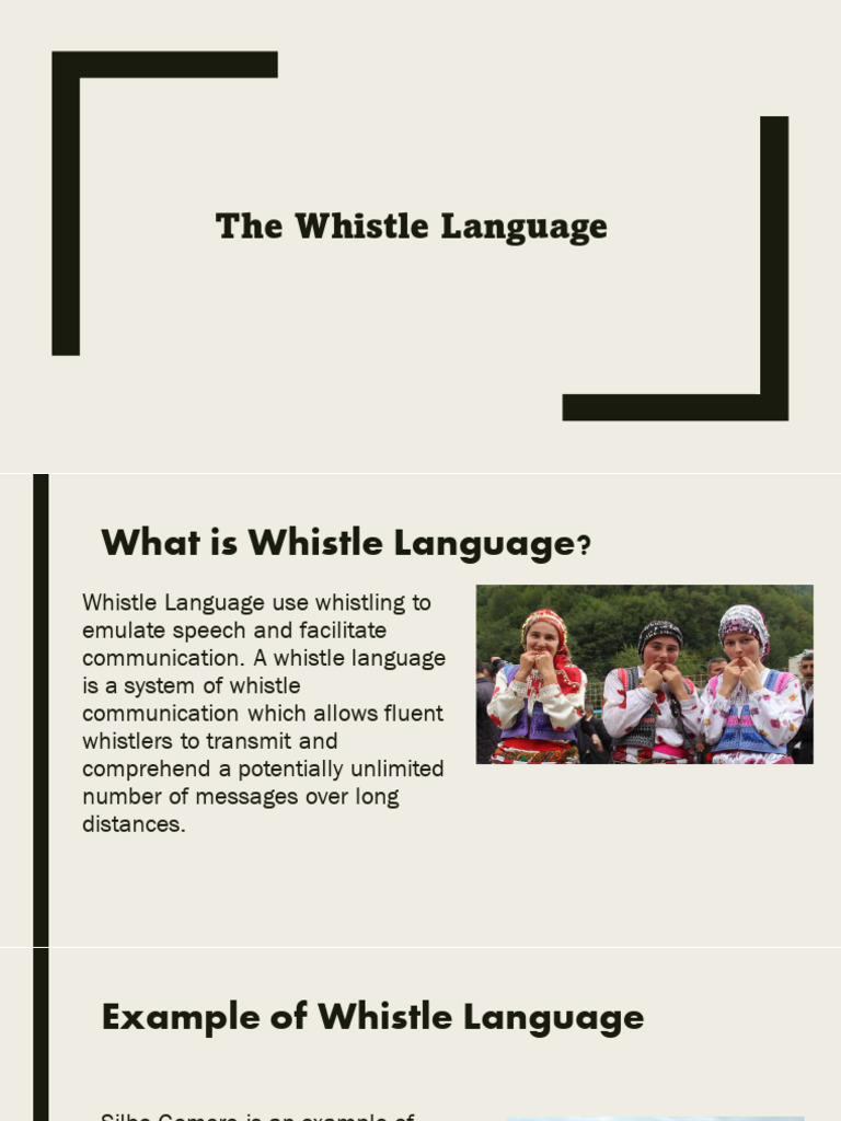 Whistle Language | PDF | Sign Language | American Sign Language