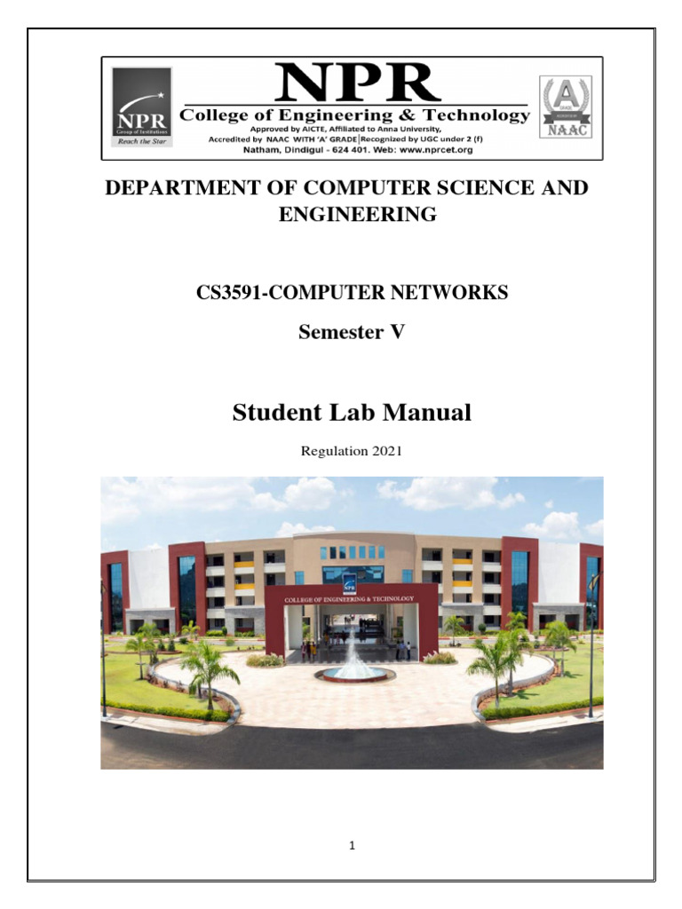 Cs8581 Networks Lab Student | PDF | Internet Protocols | Computer Engineering