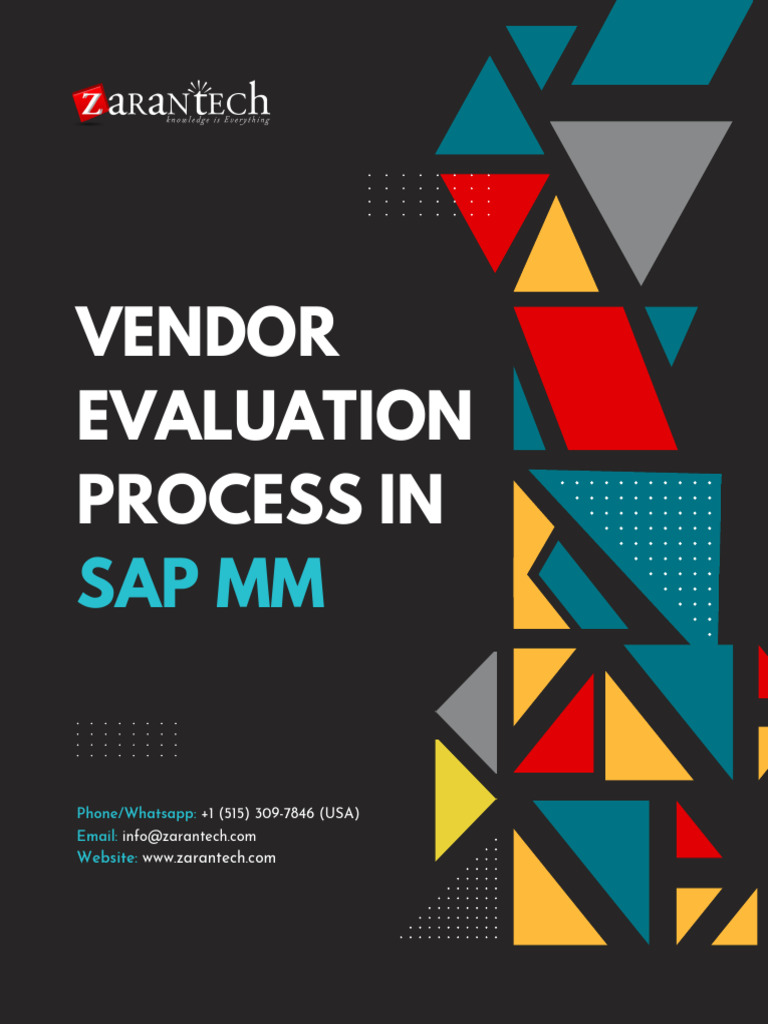 Vendor Evaluation Process in SAP MM | PDF | Computing